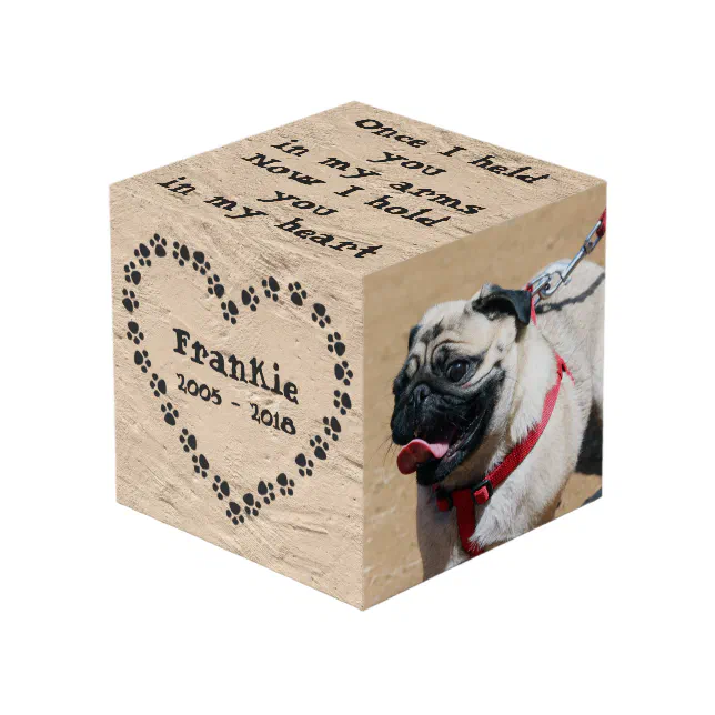 Personalized Dog Memorial Cube | Zazzle