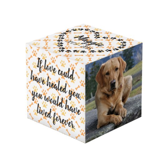 Personalized Dog Memorial Cube | Zazzle.com
