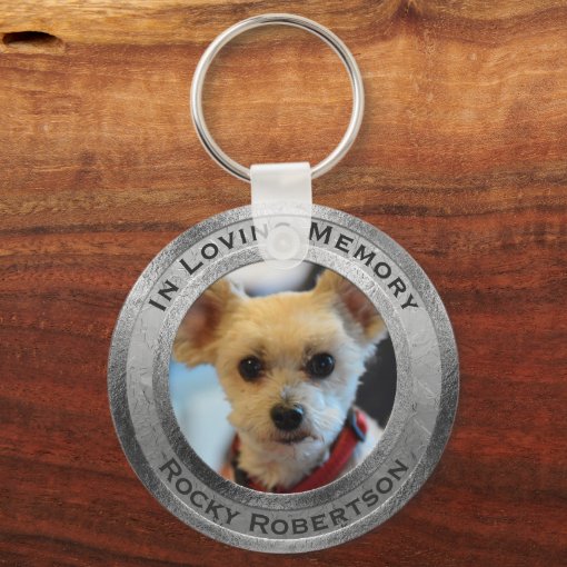 Personalized Dog Memorial Keychain | Zazzle