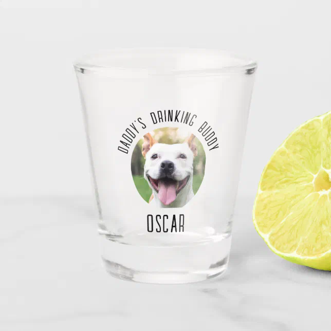 Personalized Dog Pet Photo Shot Glasses | Zazzle