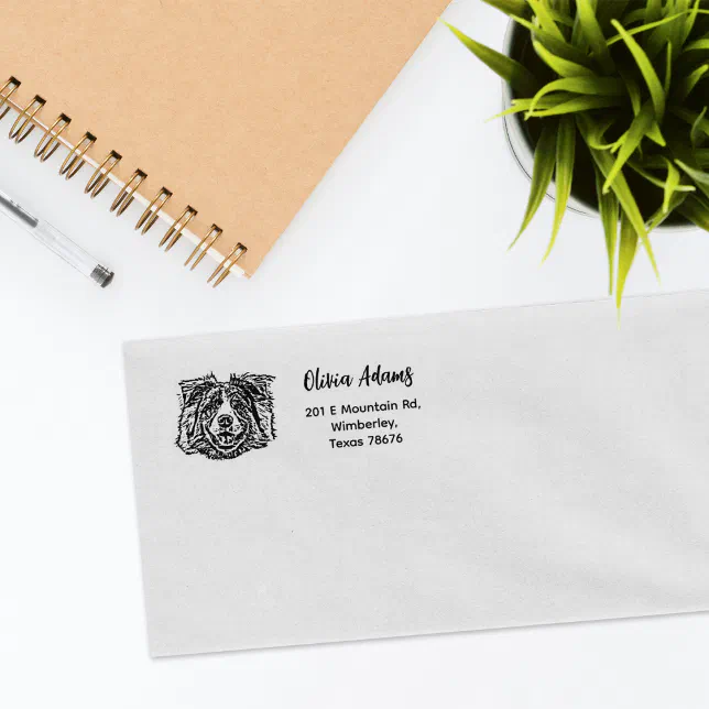 Personalized Dog Photo Return Address Rubber Stamp | Zazzle