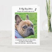 Personalized Dog Sitter Pet Care Pet Photo Thank Thank You Card | Zazzle