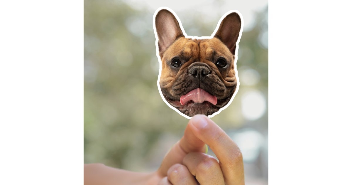 Personalized Dog Stickers custom Dog Face Sticker | Zazzle