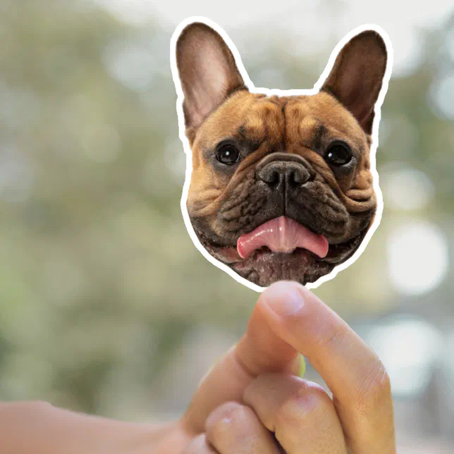 Personalized Dog Stickers custom Dog Face Sticker | Zazzle