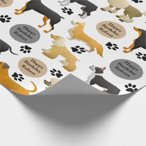 Personalized Dogs Wrapping Paper | Zazzle
