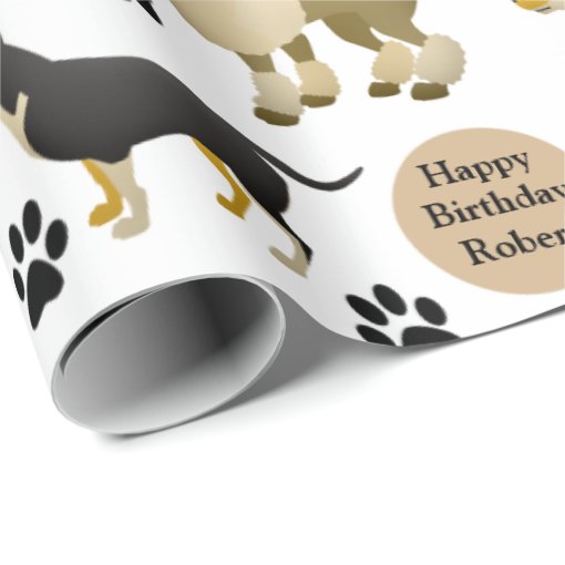 Personalized Dogs Wrapping Paper | Zazzle