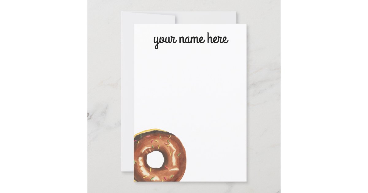 Personalized Donut Notecards | Zazzle