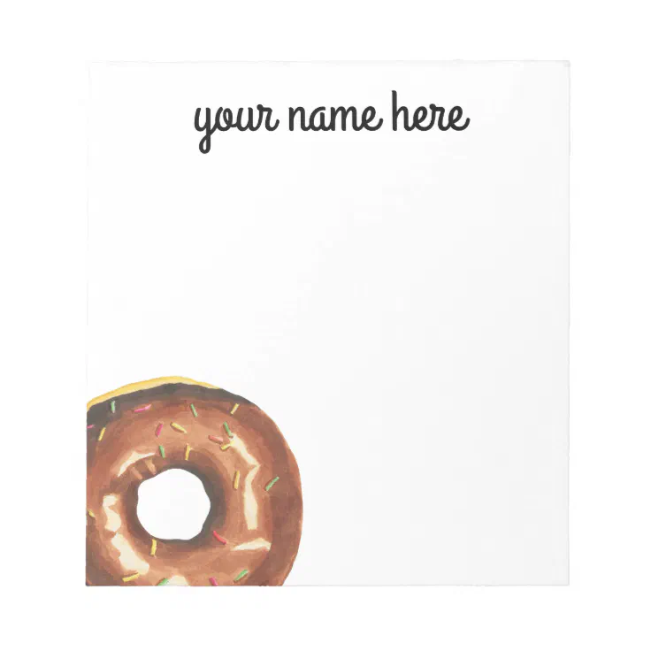 Personalized Donut Notepad | Zazzle