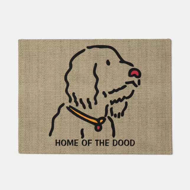 Personalized Doodle Dog Silhouette Doormat | Zazzle