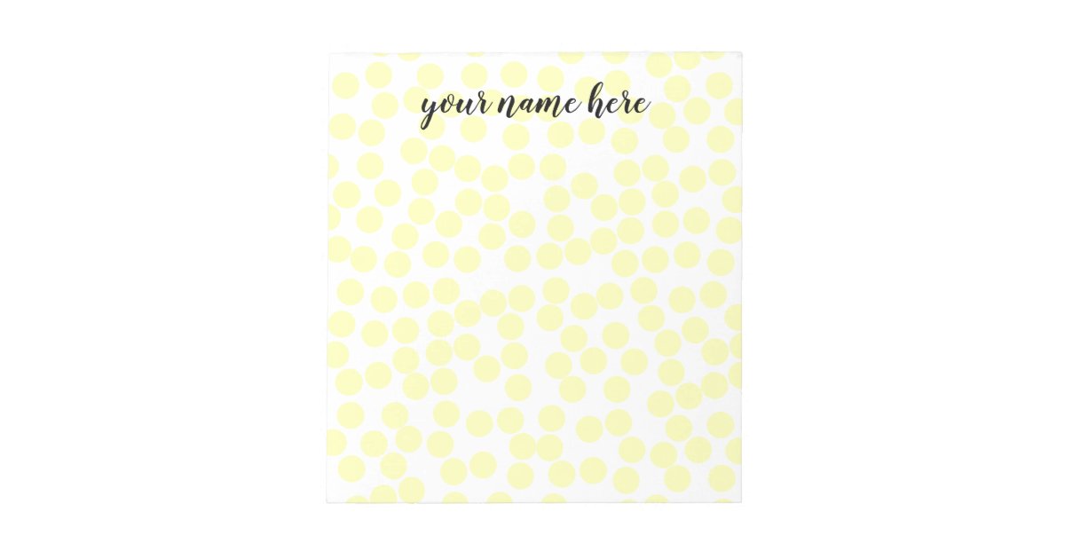 Personalized Dotted Notepad | Zazzle