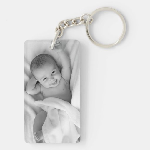 Personalized Double Sided Baby Photo Keychain | Zazzle