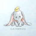 Personalized Dumbo Watercolor Wall Decal | Zazzle