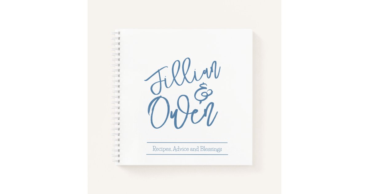 Personalized Dusty Blue Spiral Notebook | Zazzle