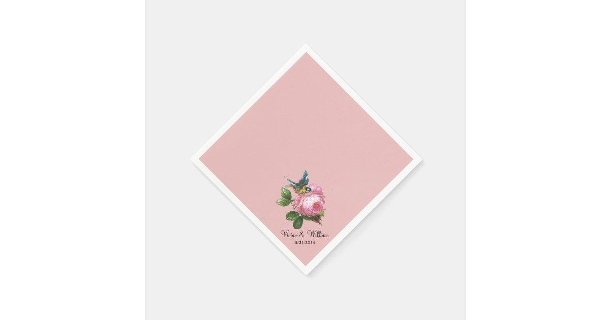 Personalized Dusty Rose Wedding Napkins | Zazzle Personalized Dusty Rose Wedding Napkins | Zazzle