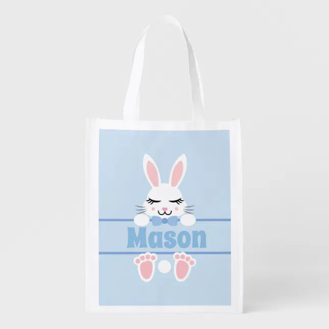 Personalized Easter Basket Egg Hunt Bag for Boys | Zazzle