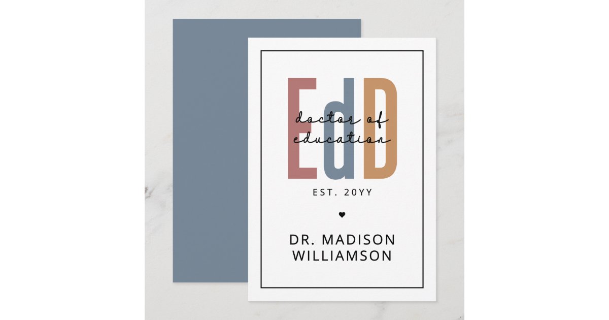 Personalized EdD Doctor Of Education Graduation Card | Zazzle