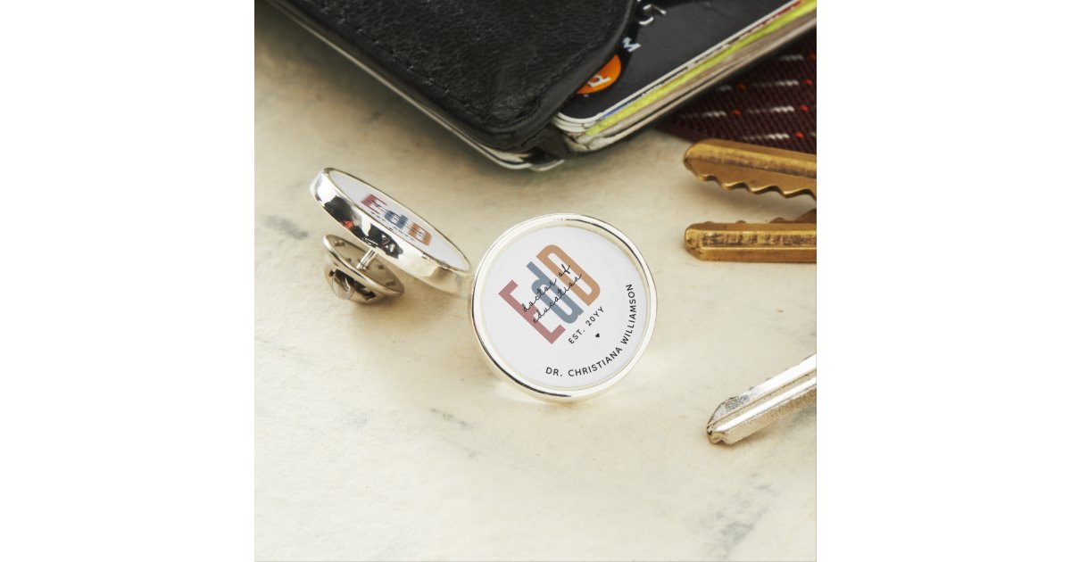 Personalized EdD Doctor Of Education Graduation Lapel Pin | Zazzle