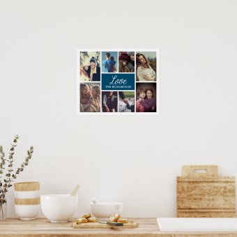 Personalized Eight Photo Collage Poster | Zazzle