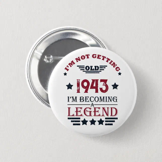 Personalized eighty vintage 80th birthday party button | Zazzle