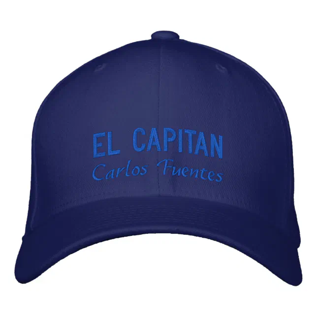 Personalized El Capitan Spanish Blue Fishing Embroidered Baseball Cap ...
