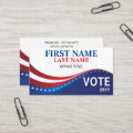 Personalized Election Campaign Business Card | Zazzle