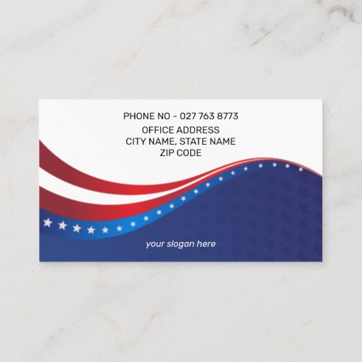 Personalized Election Campaign Business Card | Zazzle