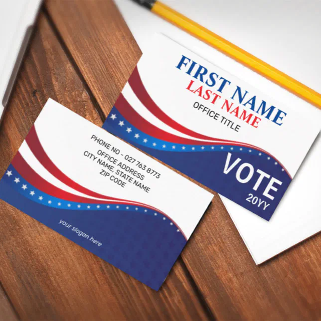 Personalized Election Campaign Business Card | Zazzle