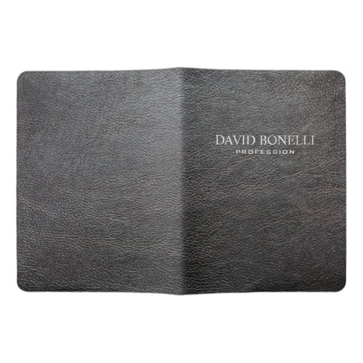 Personalized Elegant Black Leather Masculine Extra Large Moleskine ...