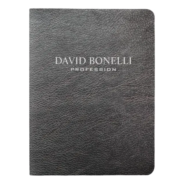 Personalized Elegant Black Leather Masculine Extra Large Moleskine ...