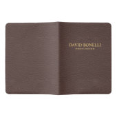Personalized Elegant Dark Brown Leather Masculine Extra Large Moleskine ...