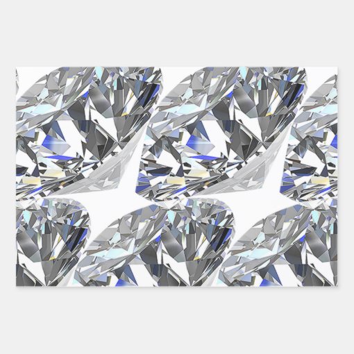 Personalized Elegant Diamonds Wrapping Paper Sheets | Zazzle