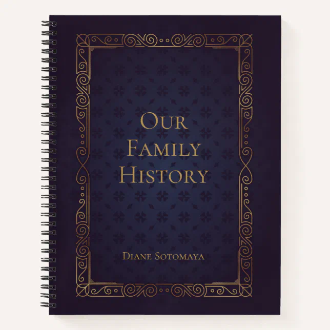 Personalized Elegant Family History Notebook | Zazzle
