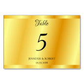 Personalized Elegant Faux Gold Script Template Table Number | Zazzle
