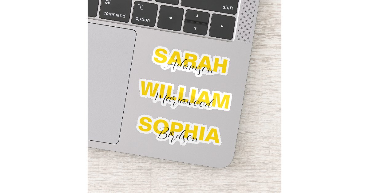 Personalized Elegant Gold Name Stickers Vinyl Tags | Zazzle