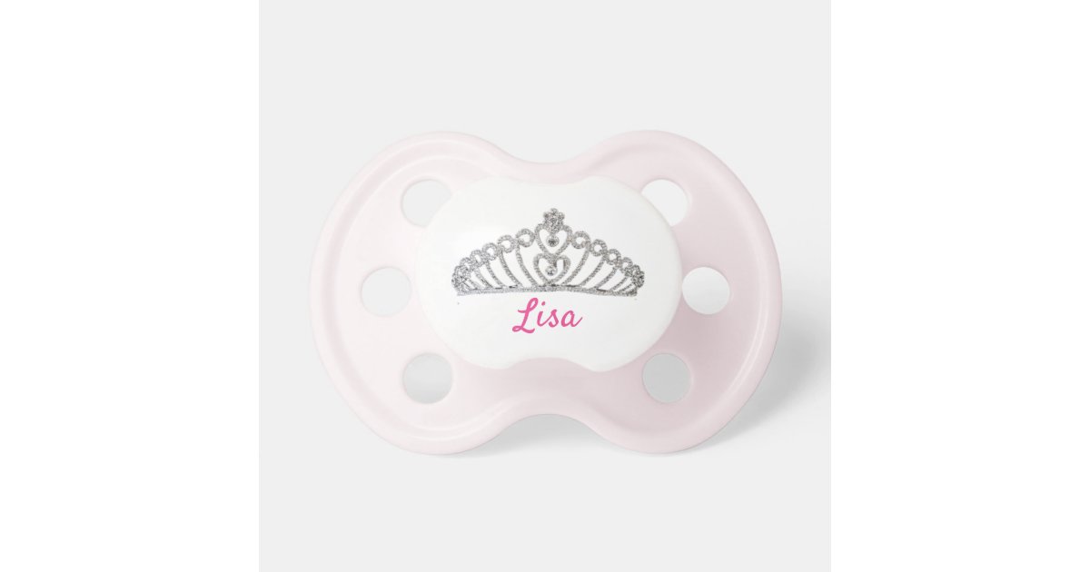 Personalized Elegant Little Princess Tiara Pacifier | Zazzle