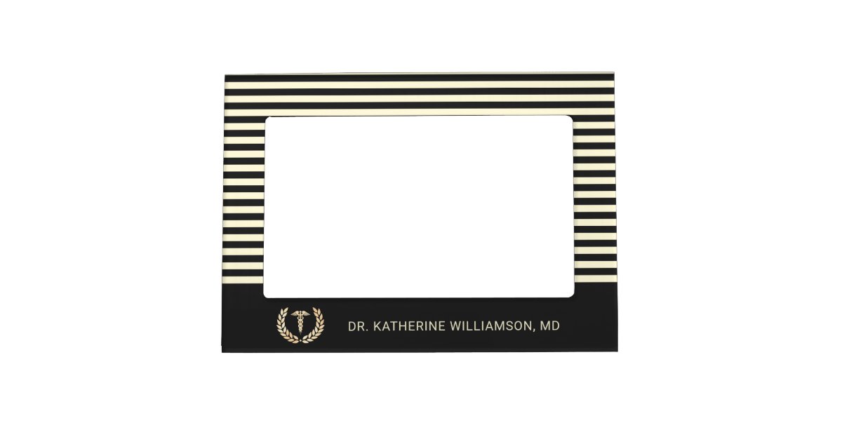 Personalized Elegant Medical Symbol Doctor Nurse Magnetic Frame | Zazzle