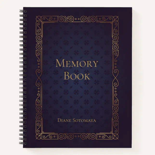 Personalized Elegant Memory Book Notebook | Zazzle