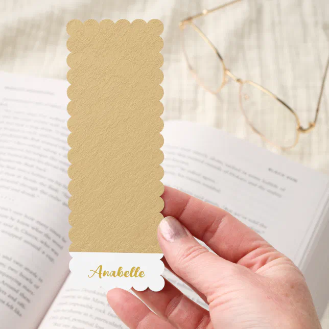 Personalized Elegant Minimalist Gold Bookmark | Zazzle
