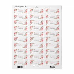 Personalized Elegant Pink Floral Label | Zazzle