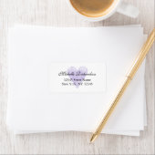 Personalized elegant purple heart address labels | Zazzle