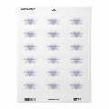 Personalized elegant purple heart address labels | Zazzle