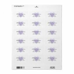 Personalized elegant purple heart address labels | Zazzle