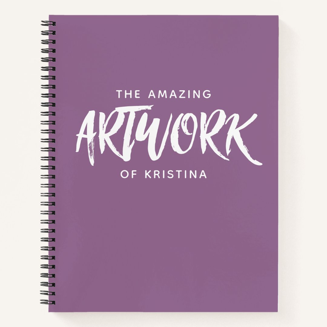 Personalized Elegant Purple Sketchbook Notebook | Zazzle