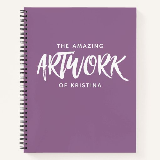 Personalized Elegant Purple Sketchbook Notebook | Zazzle