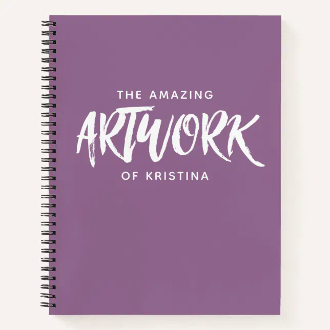 Personalized Elegant Purple Sketchbook Notebook | Zazzle