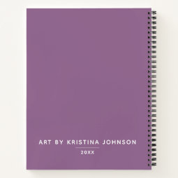 Personalized Elegant Purple Sketchbook Notebook | Zazzle