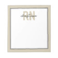 Personalized Elegant RN Registered Nurse Notepad | Zazzle