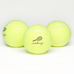 Personalized Elegant Script Name Tennis Balls | Zazzle