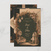 [Personalized] Elegant Vintage Wedding Invitation | Zazzle