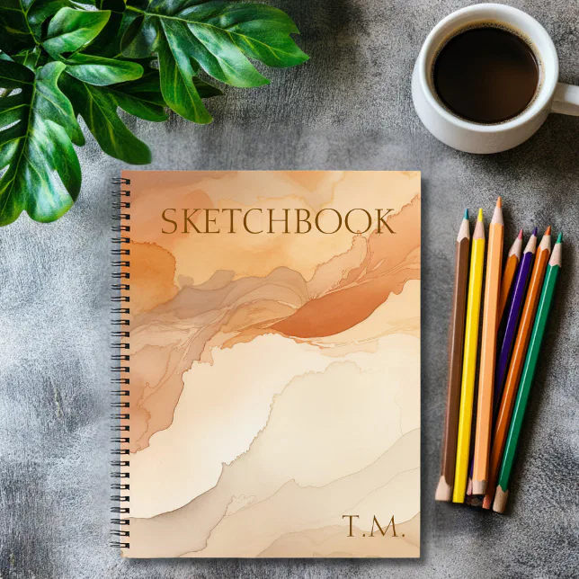 Personalized Elegant Watercolor Sketchbook Notebook | Zazzle